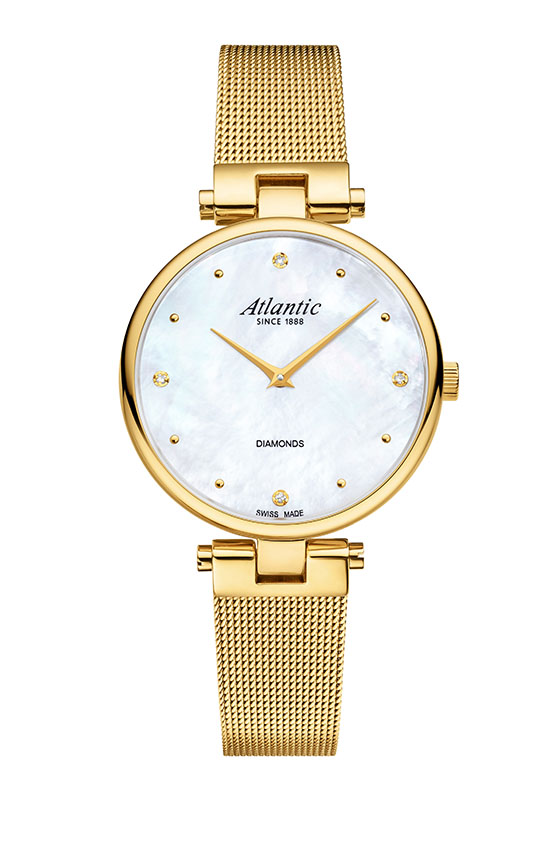 Elegance Royal Diamonds Edition | Yellow Gold PVD – Atlantic Watches